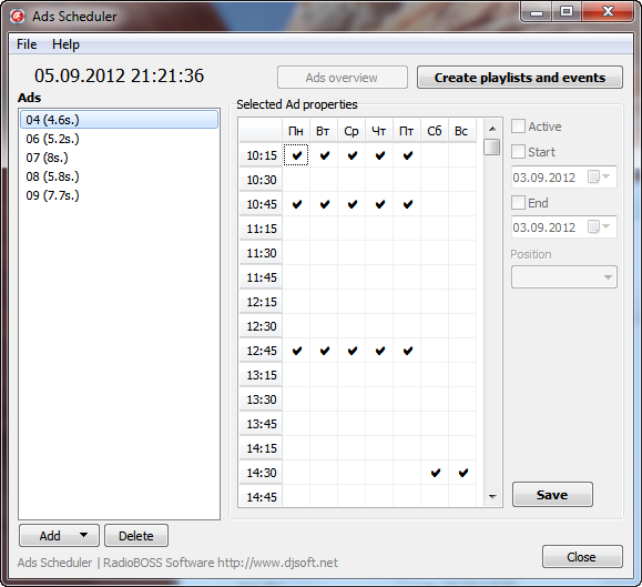 Adverticement Scheduler [alpha] | DJSoft.Net Community Forums